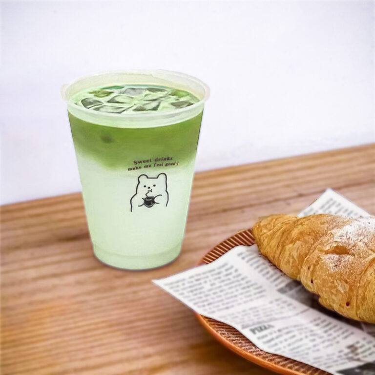Reusable Matcha Latte Cup – Plastic Cups with Lid and Straw for Matcha ...